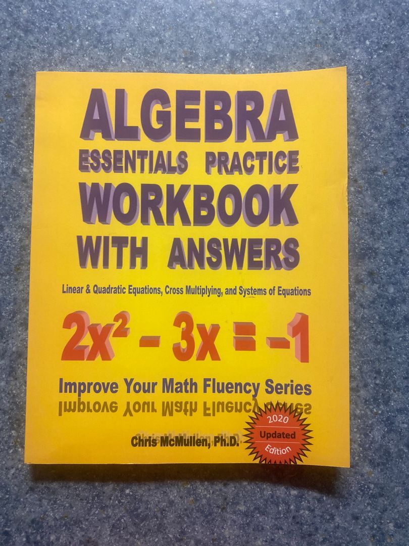 Algebra Essentials Practice Workbook with Answers: Linear and Quadratic ...