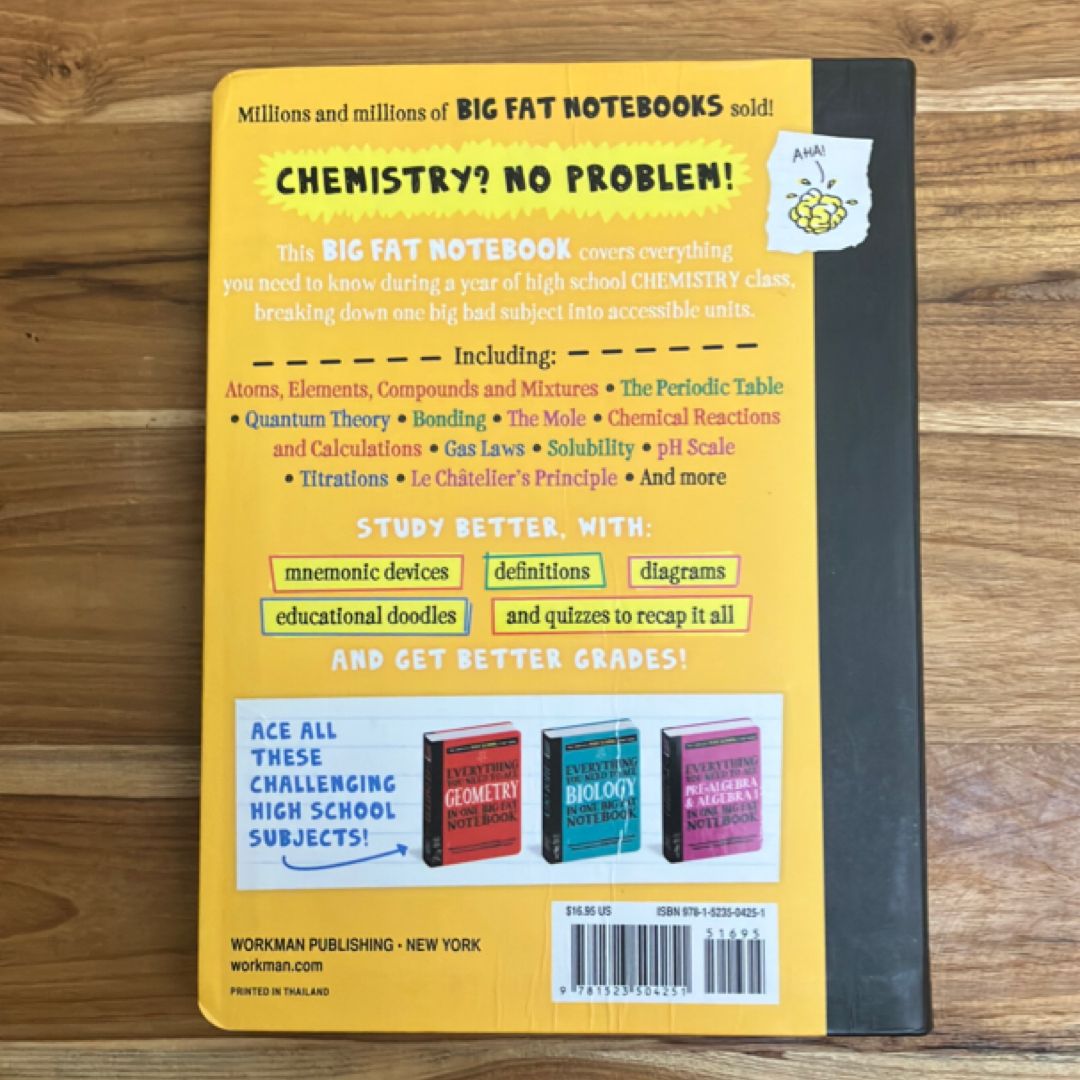 Everything You Need to Ace Chemistry in One Big Fat Notebook by ...