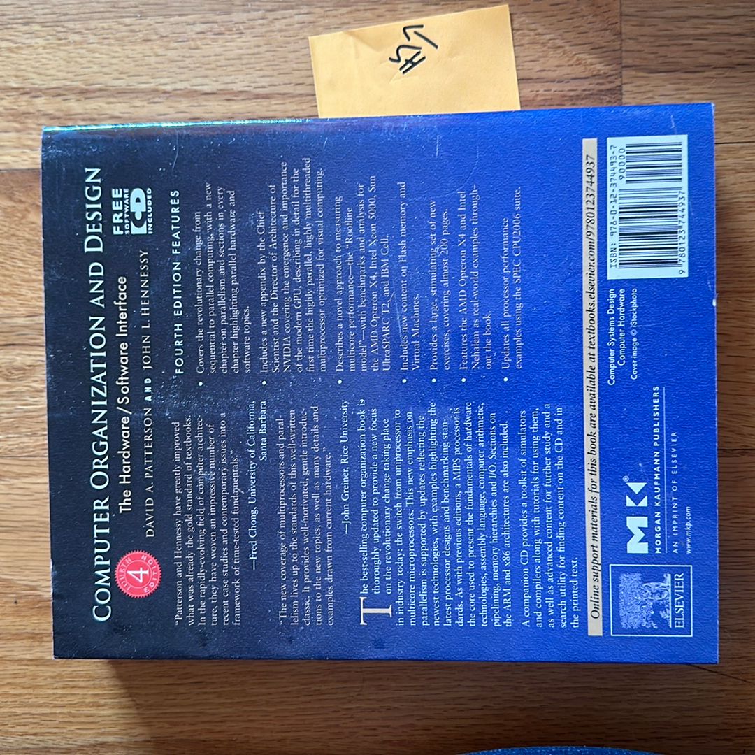Computer Organization and Design by David A. Patterson, John L. Hennessy
