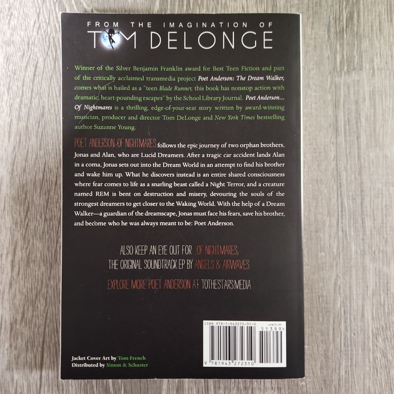 Poet Anderson ... of Nightmares by Tom DeLonge, Suzanne Young