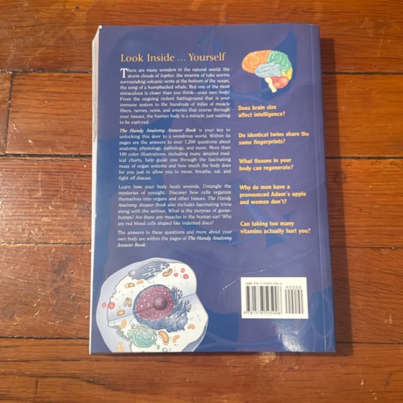 The Handy Anatomy Answer Book Includes Physiology by James Bobick And ...