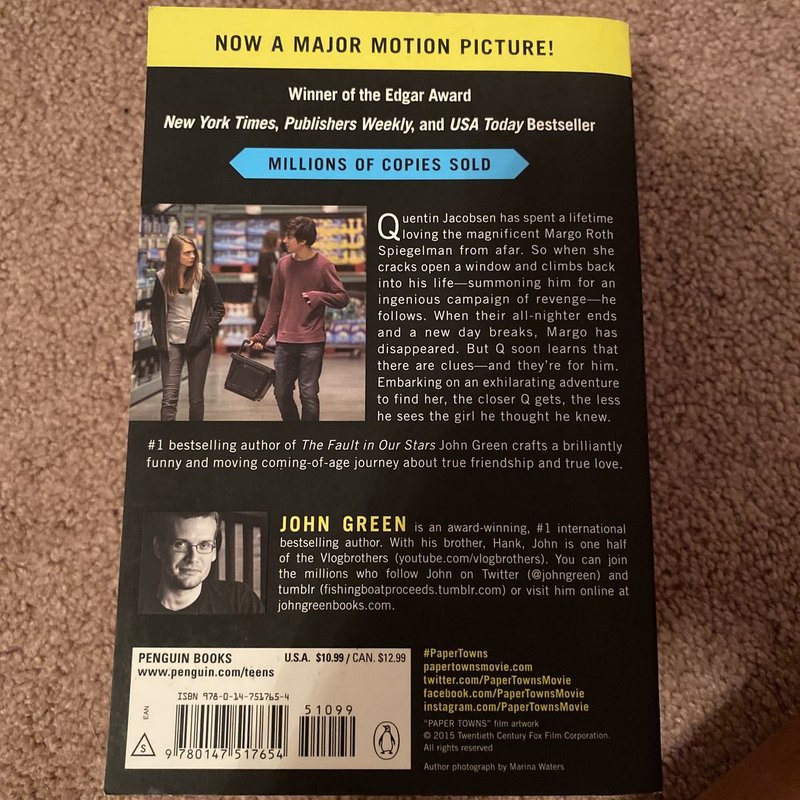 Paper Towns by John Green, Paperback | Pangobooks