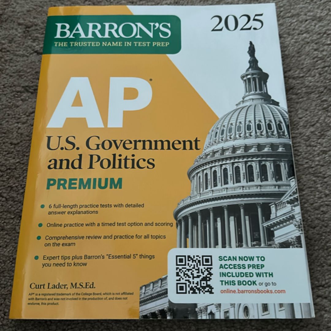 AP U. S. Government and Politics Premium, 2025: Prep Book with 6 ...
