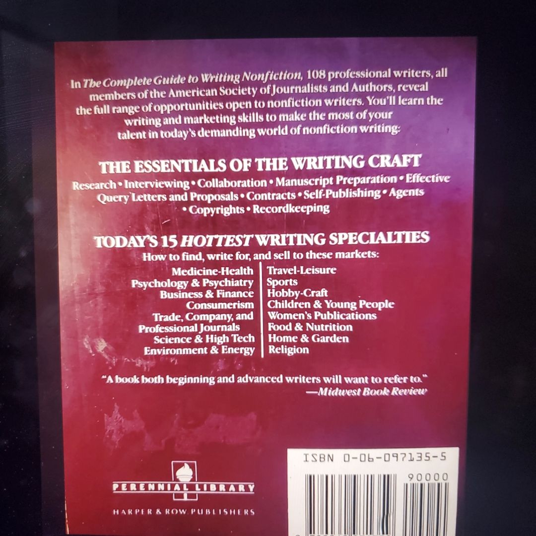 The Complete Guide to Writing Nonfiction by American Society of ...