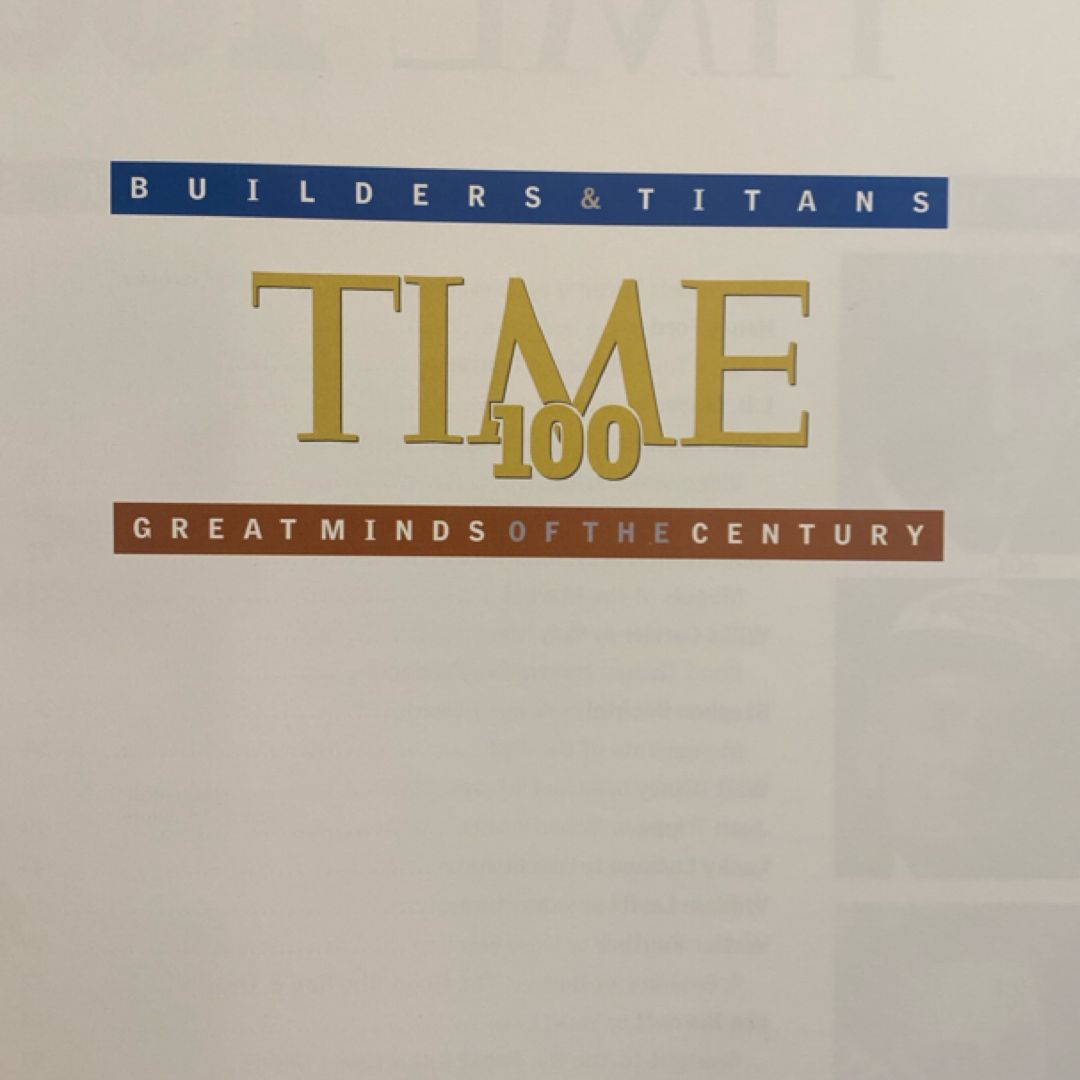Time 100 Builders and Titans, Scientists and Thinkers by