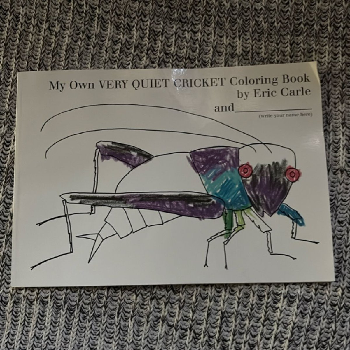 My Own Very Quiet Cricket Coloring Book by Eric Carle