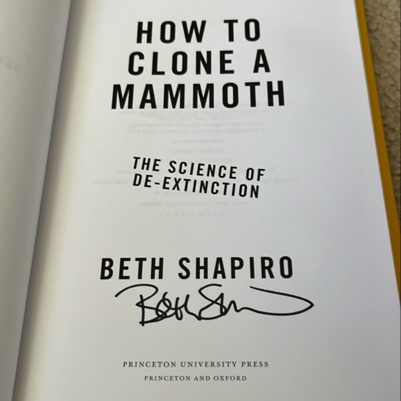 How to Clone a Mammoth by Beth Shapiro