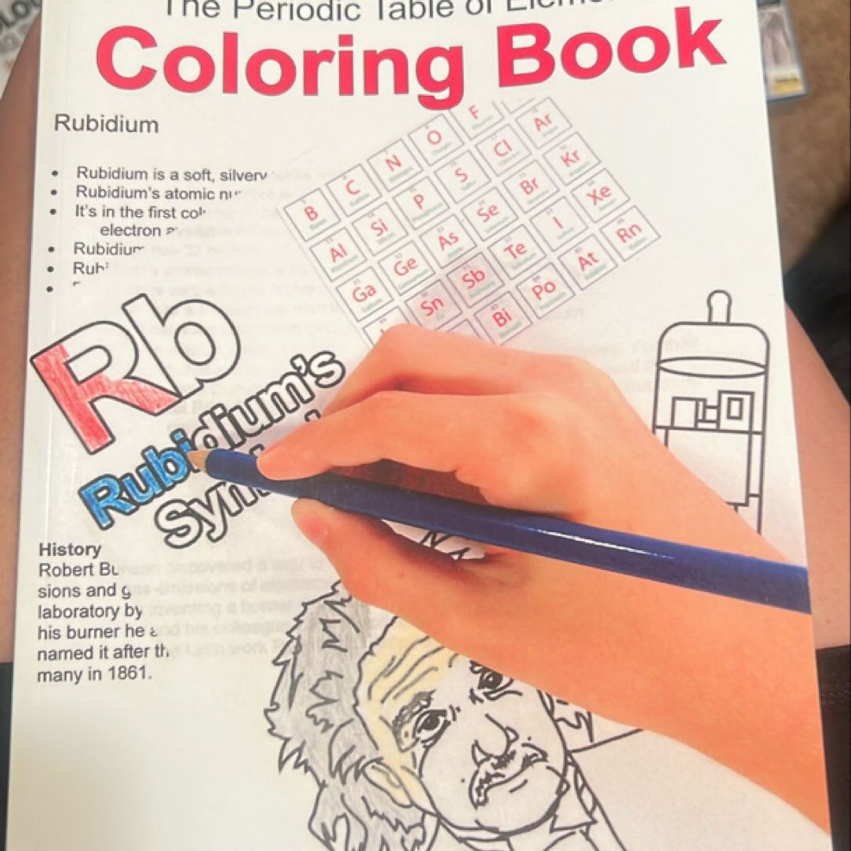 The Periodic Table of Elements Coloring Book by Teresa Bondora