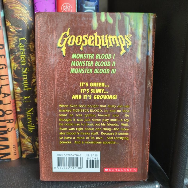 Goosebumps Monster Blood Collection Hardcover 3 books Monster Blood I ...