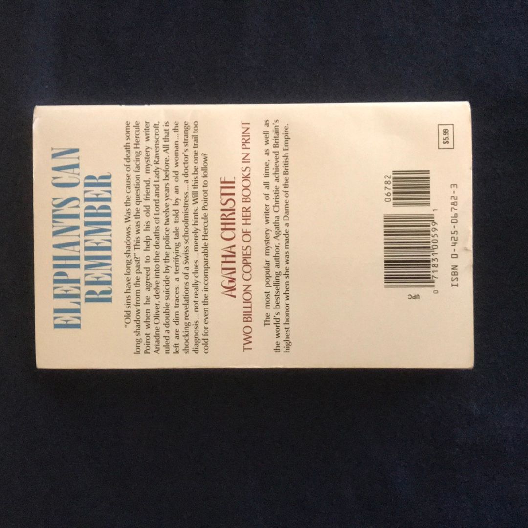 Elephants Can Remember by Agatha Christie