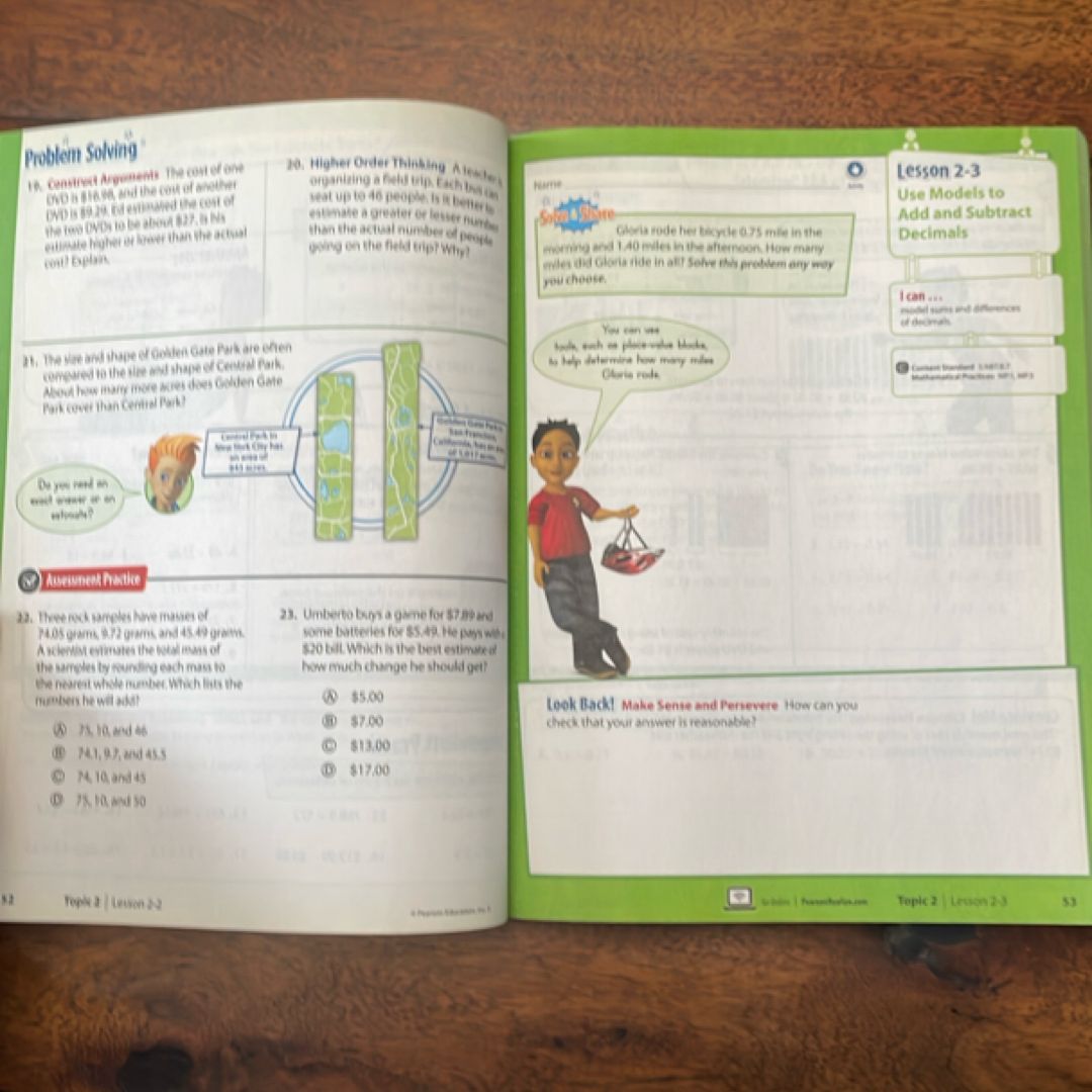 Envision Mathematics 2020 Common Core Student Edition Grade 5 Volume 1 ...