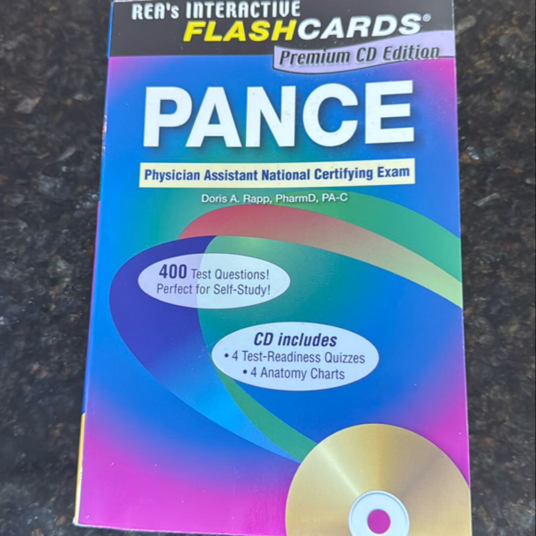PANCE (Physician Assistant Nat. Cert Exam) Flashcard Book W/CD-ROM by ...