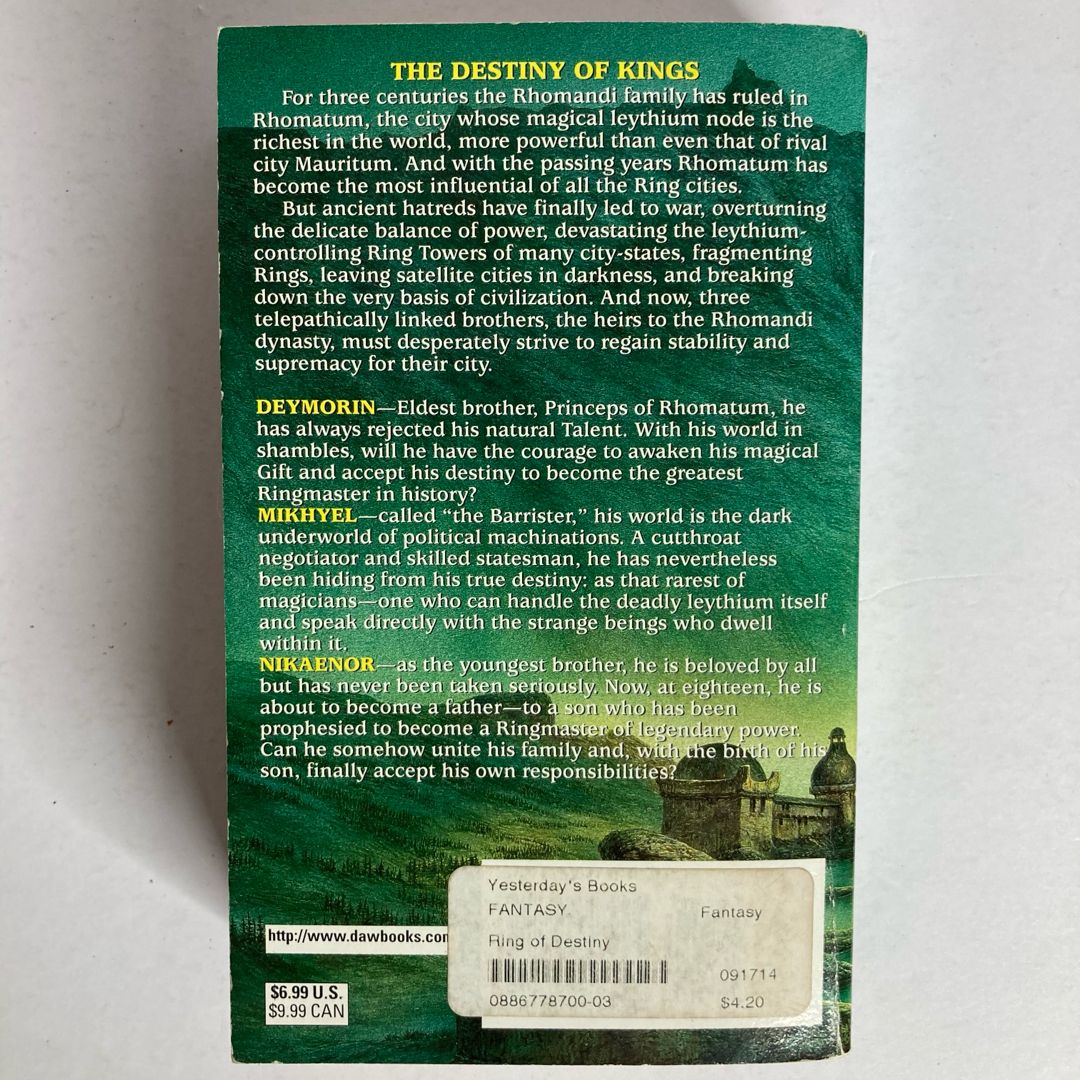 Ring of Destiny by Jane S. Fancher