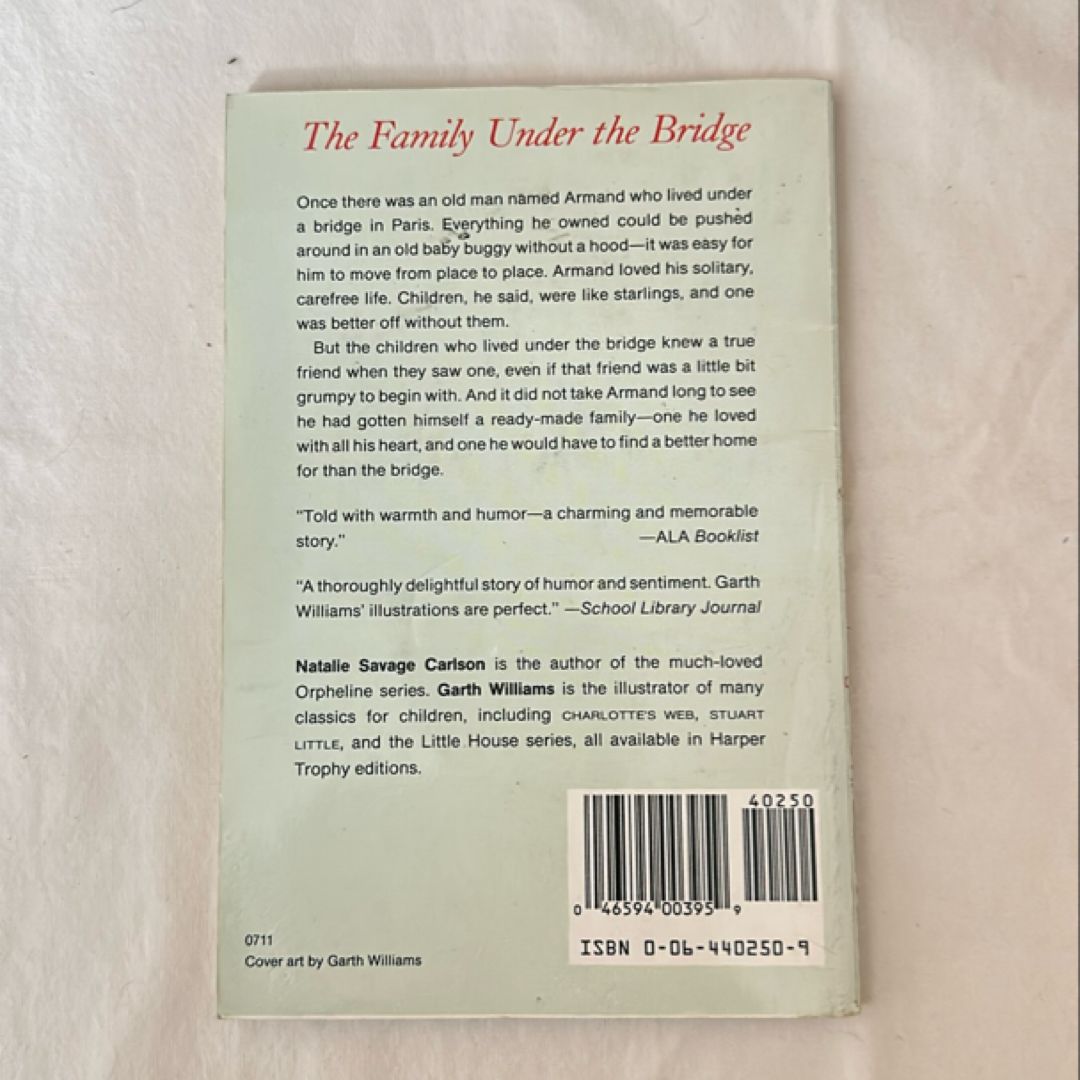 The Family under the Bridge by Natalie Savage Carlson, N. Carlson