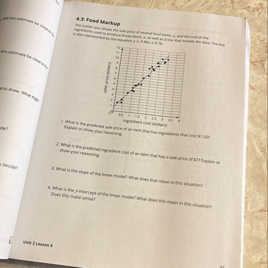 Illustrative Mathematics: Student Workbook Units 3-5 (Algebra 1) by ...