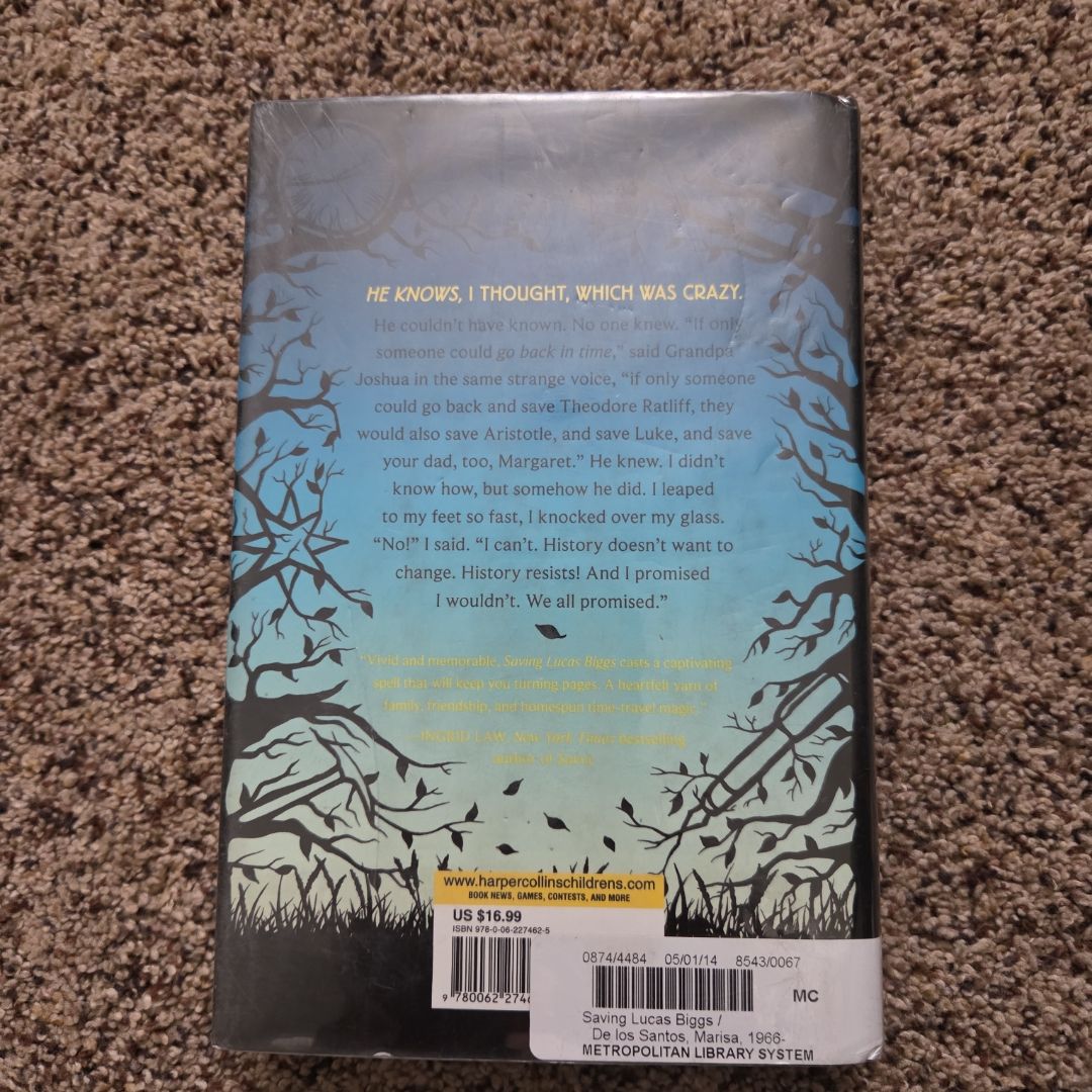 Saving Lucas Biggs by Marisa de los Santos, David Teague