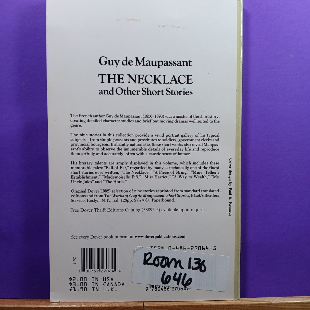 The Necklace and Other Short Stories by Guy De Maupassant
