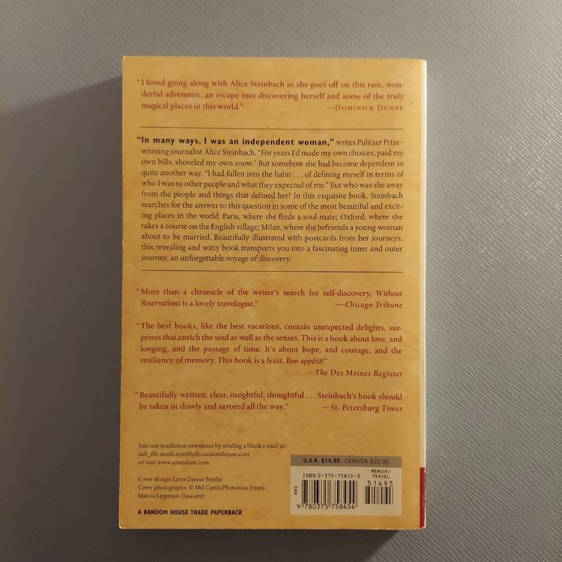 Without Reservations by Alice Steinbach