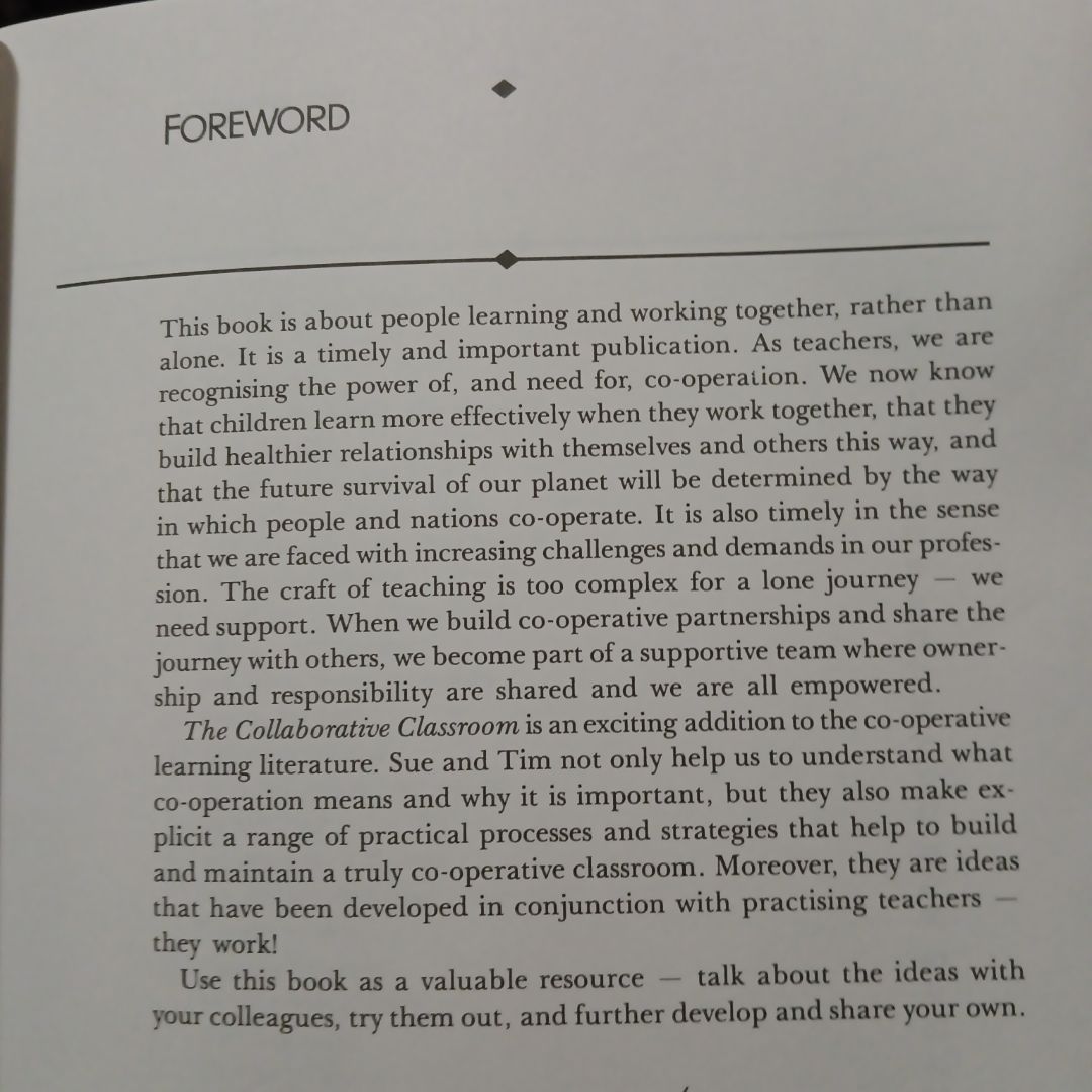 The Collaborative Classroom: a Guide to Co-Operative Learning by Susan Hill