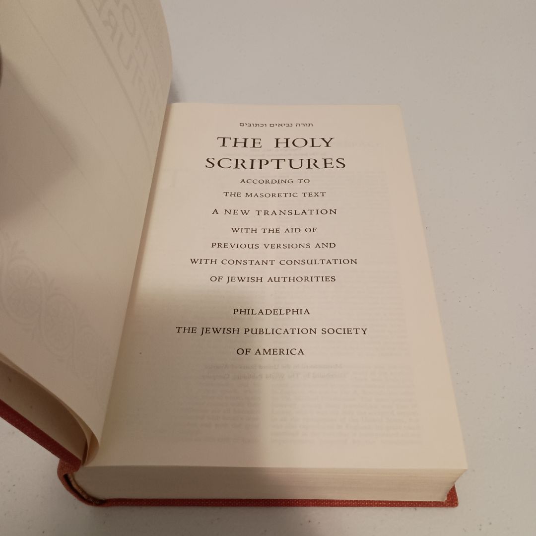 Holy Scriptures According to the Masoretcic Text by Unknown