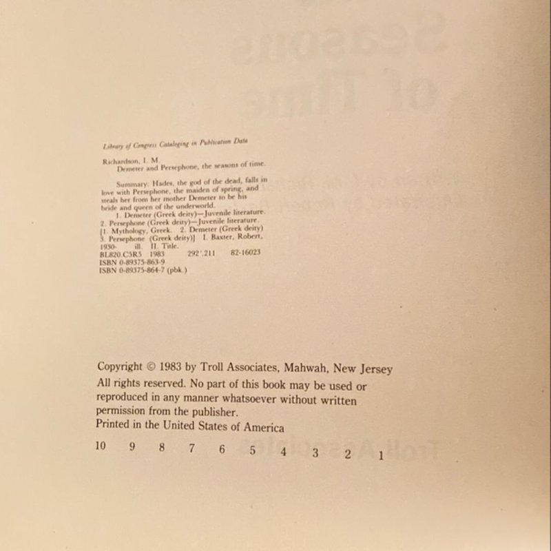 Demeter and Persephone by I. M. Richardson