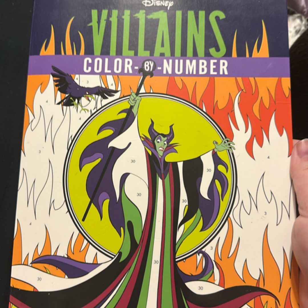 Disney Villains Color-By-Number by Editors of Thunder Bay Press