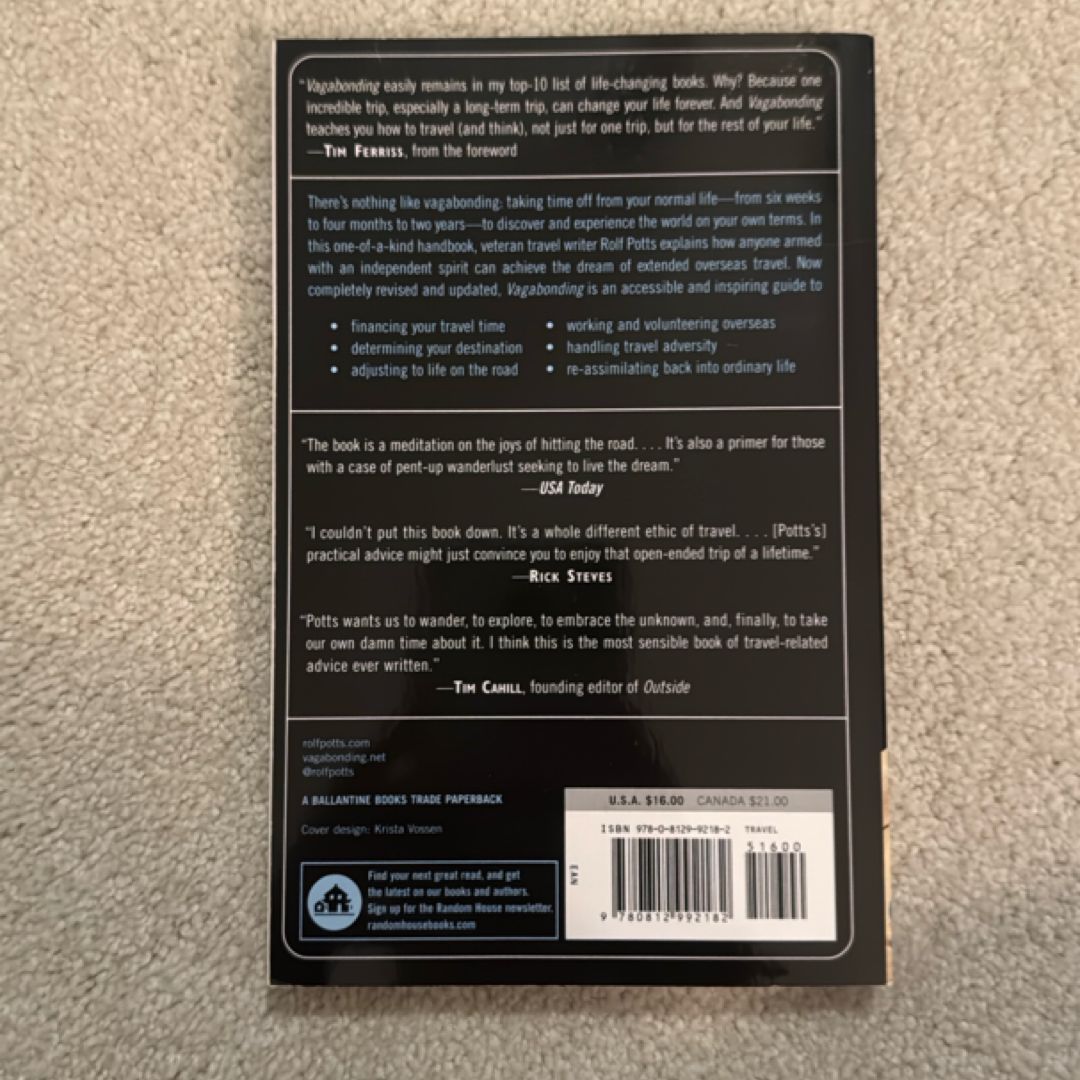 Vagabonding by Rolf Potts, Timothy Ferriss