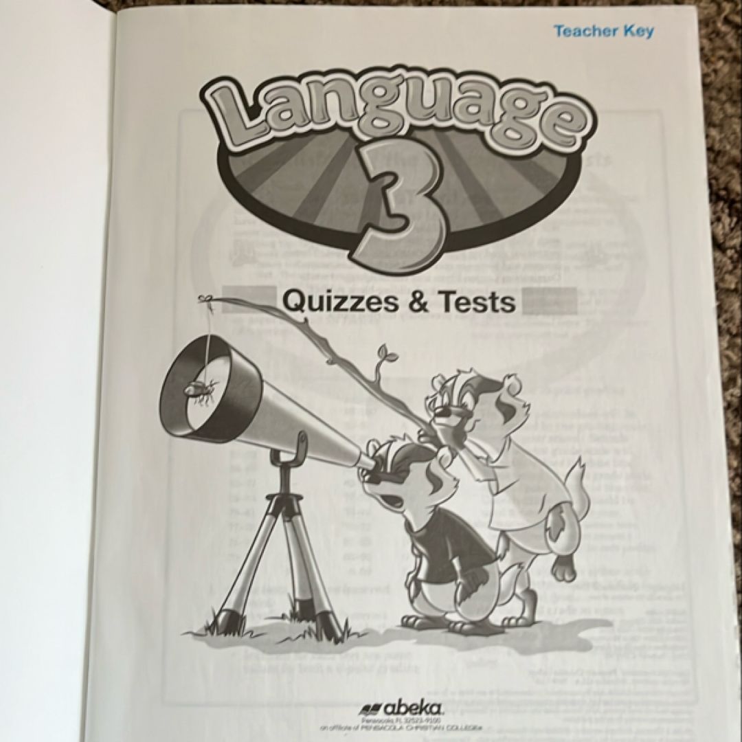 New Abeka Language 3 Quiz And Test Teacher's Key by Abeka, Paperback ...