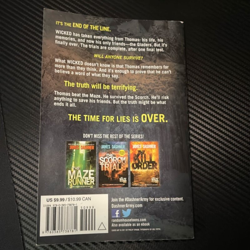 The Death Cure (Maze Runner, Book Three) by James Dashner, Paperback ...