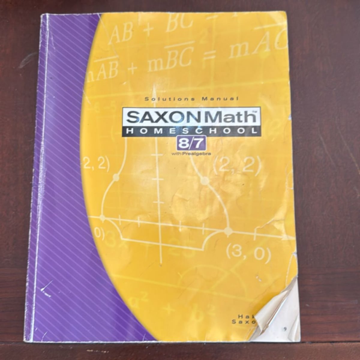 Saxon Math 8/7 Homeschool Solutions Manual by Stephen Hake