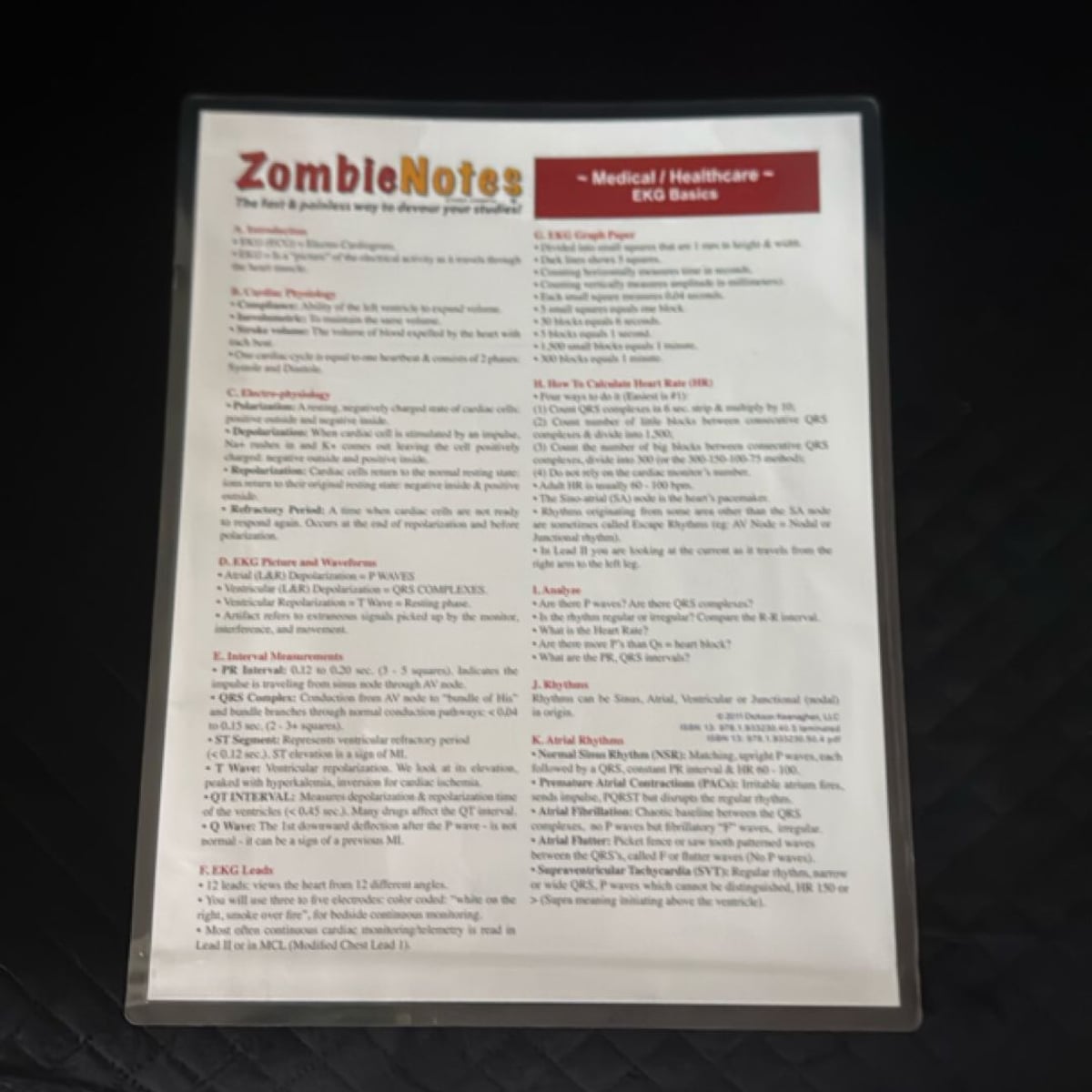 Zombie Notes EKG Basics by Michele G. Kunz