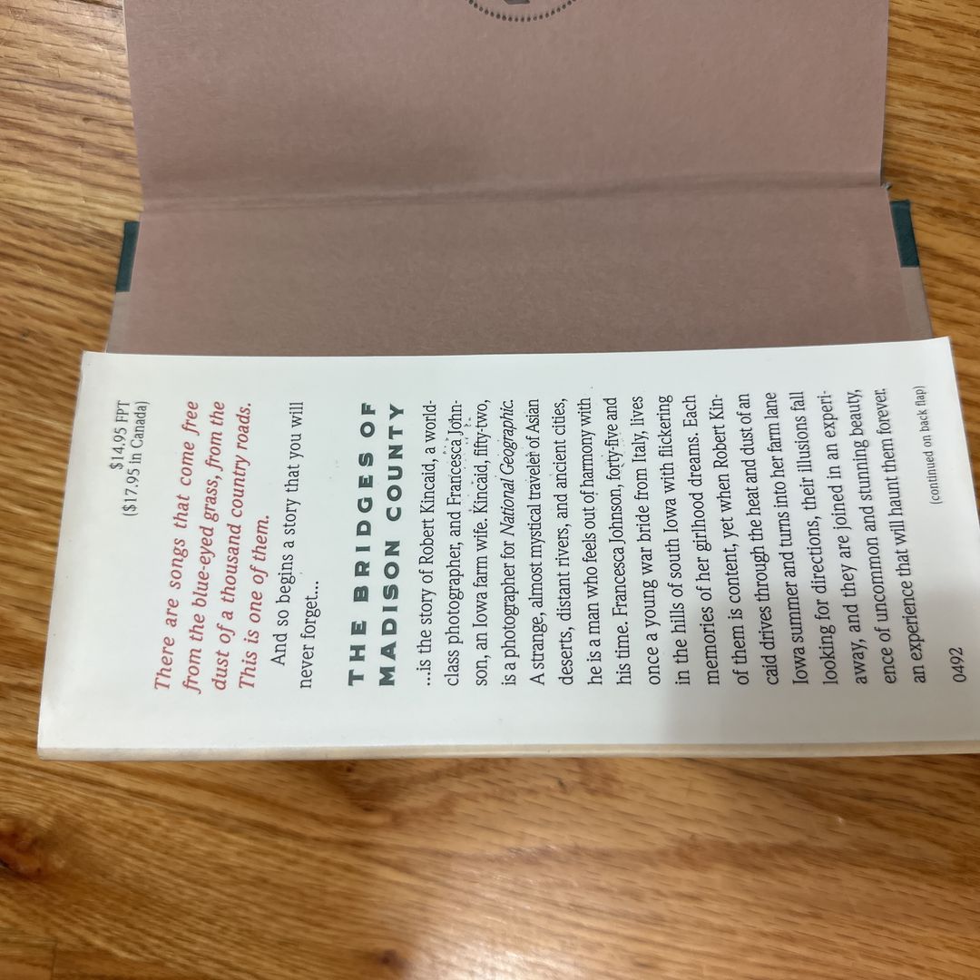 The Bridges of Madison County by Robert James Waller
