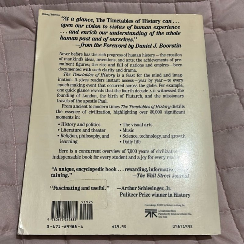 The Timetables of History by Bernard Grun