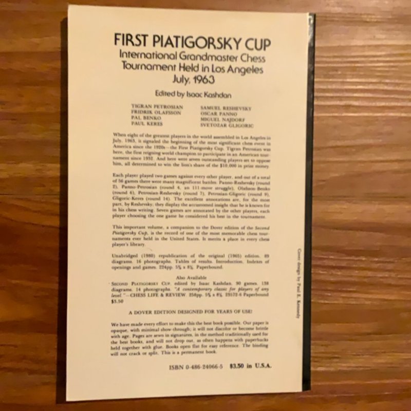 First Piatigorsky Cup by Samuel Reshevsky, Isaac Kashdan et al ...