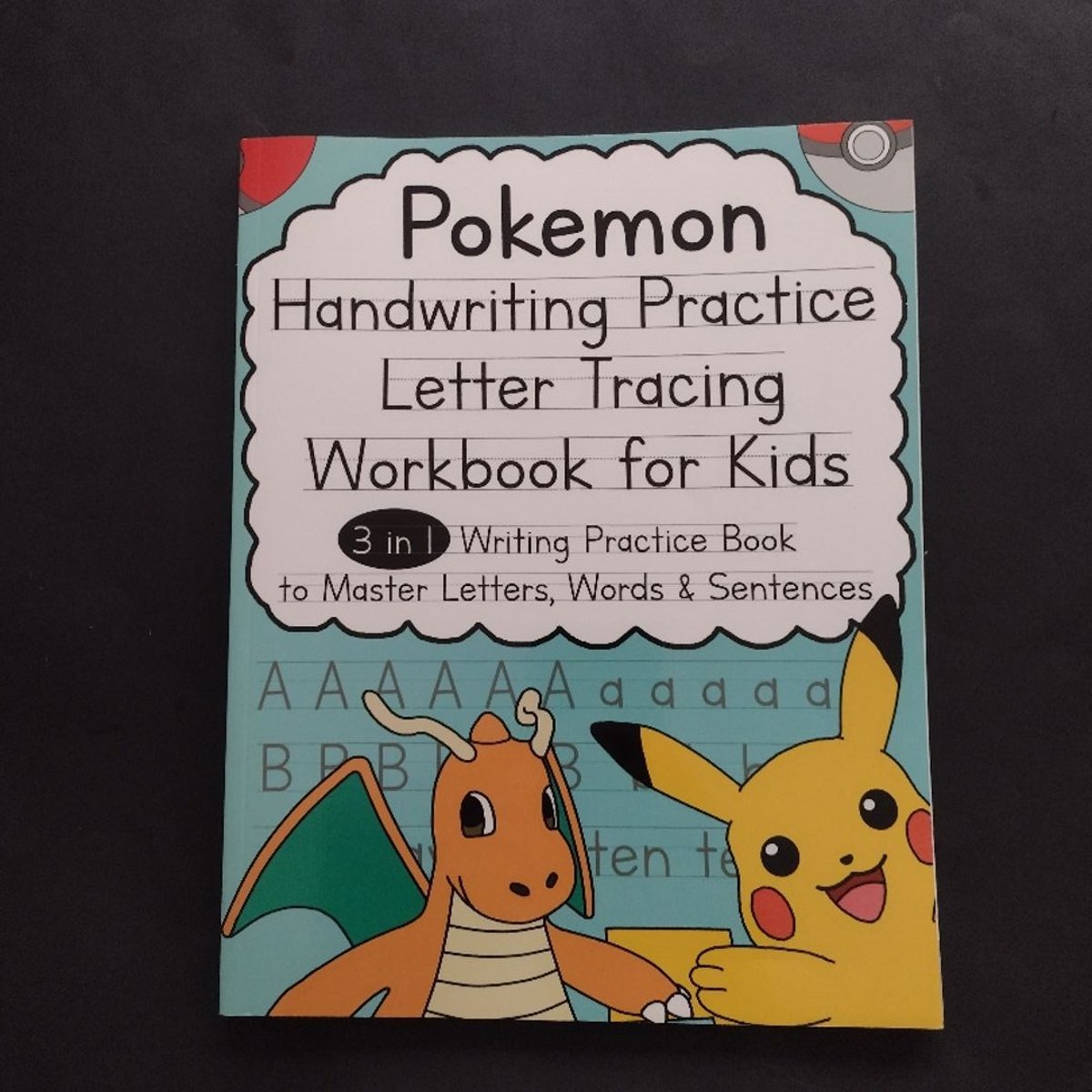 Pokemon Handwriting Practice Letter Tracing Workbook for Kids by