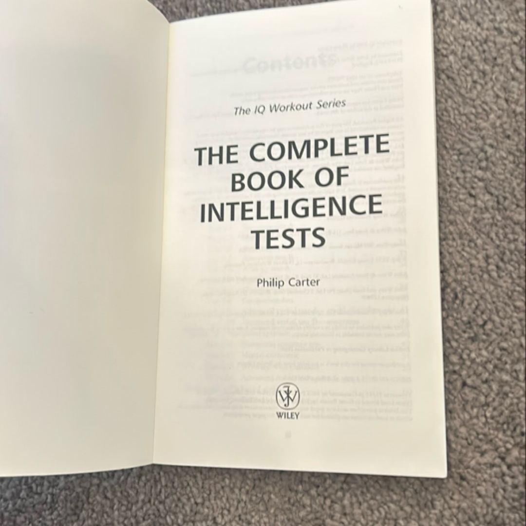 The Complete Book of Intelligence Tests by Philip Carter