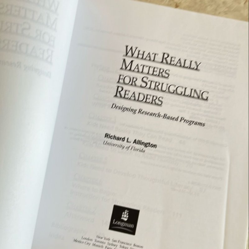What Really Matters for Struggling Readers by Richard Allington