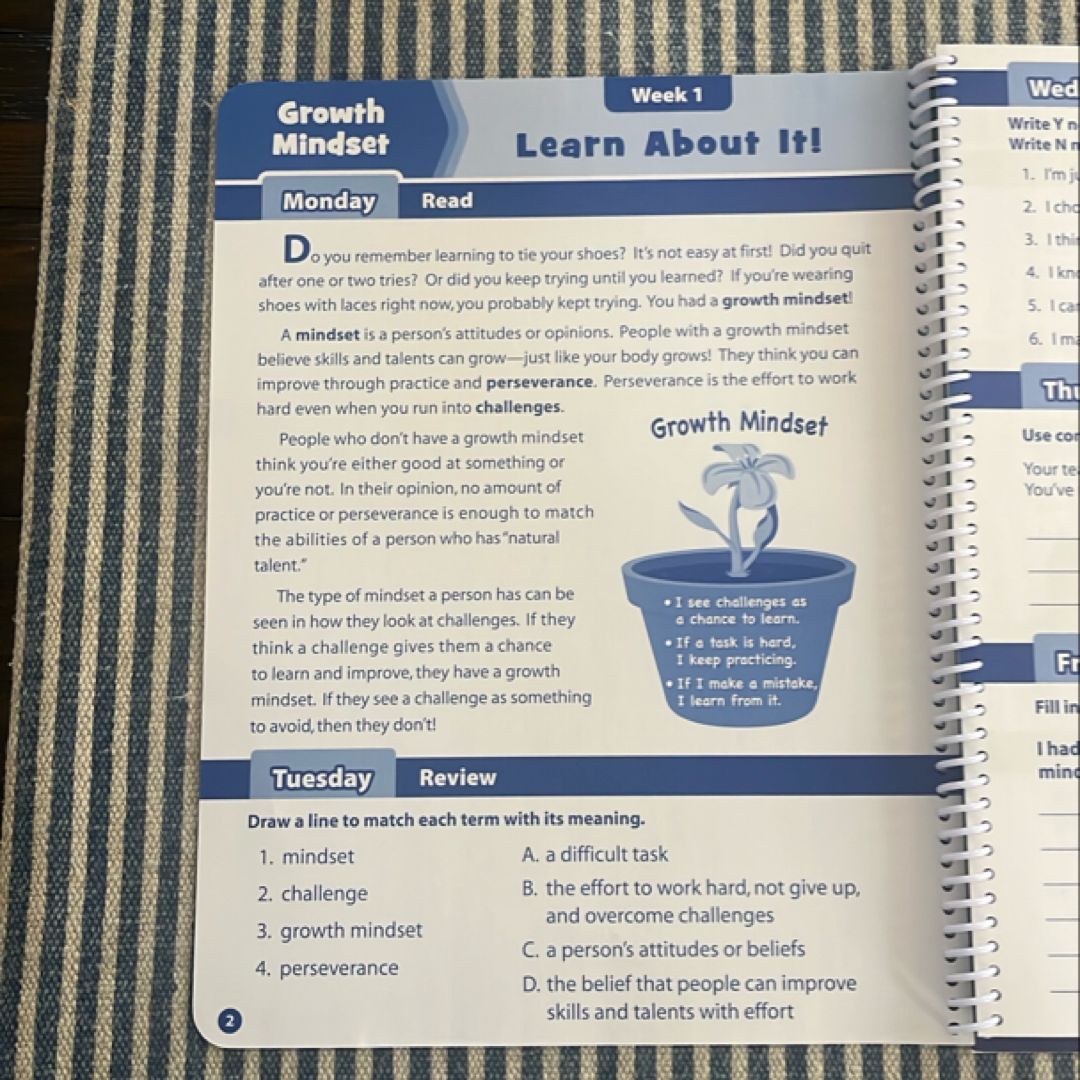 Growth Mindset Daily Peactice Journal by | PangoBooks