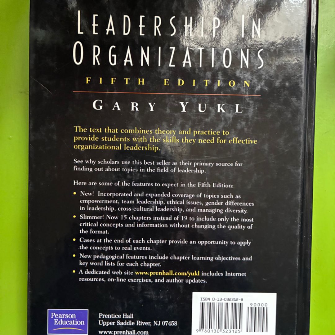 Leadership in Organizations by Gary Yukl