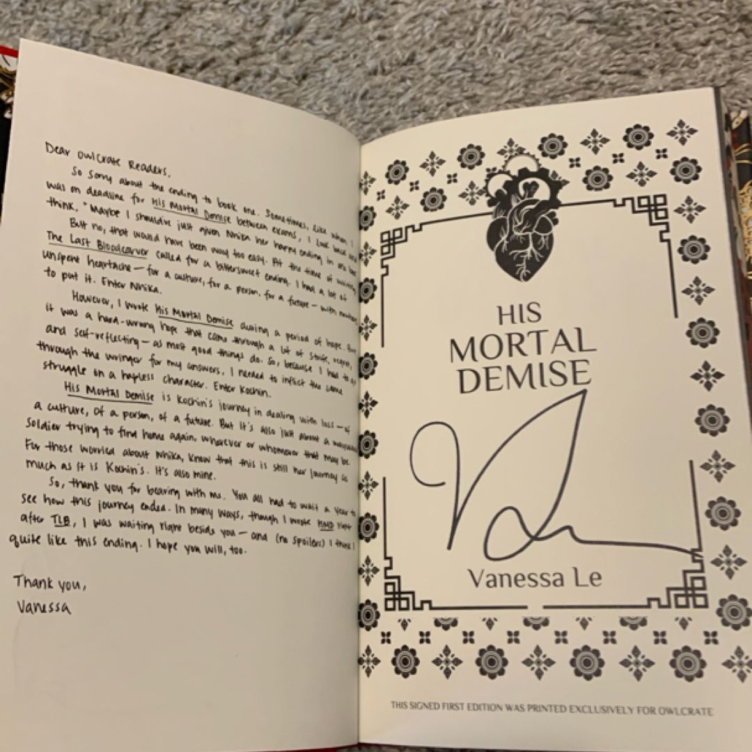 His Mortal Demise by Vanessa Le, Hardcover | Pangobooks